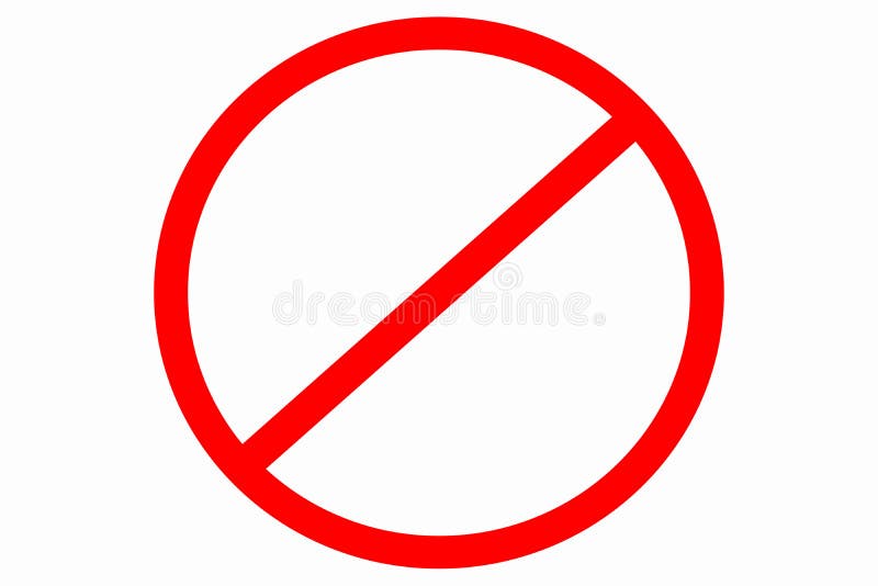 Illustration of a Red Forbidden Symbol Isolated on a White Background ...