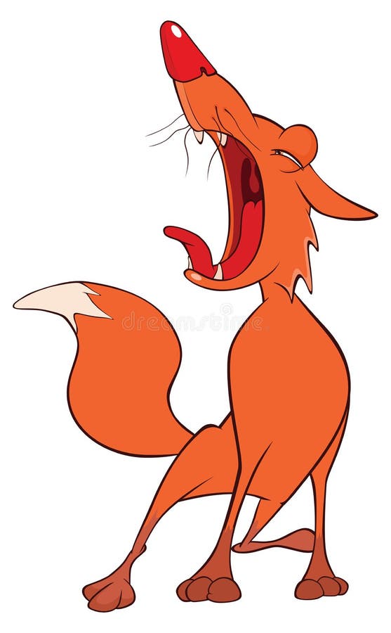Illustration of a Red Fox. Cartoon Character Stock Vector ...