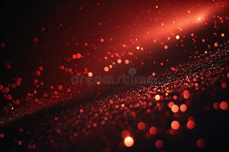 Red Glitter Lights, Creative Digital Illustration, Abstract ...
