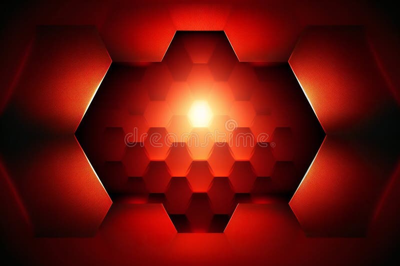 Red Light Shadow Direction on Hexagon, Abstract, Backgrounds Stock ...