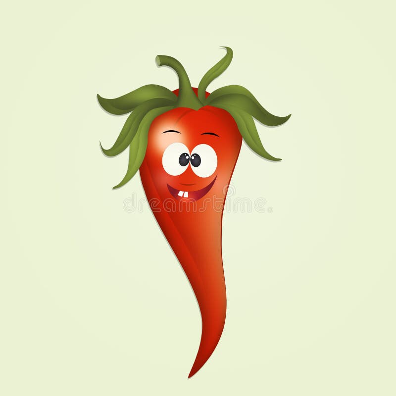 Illustration of Red Pepper Cartoon Stock Illustration - Illustration of ...