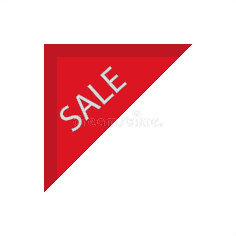 Illustration of a Red Sale Label Isolated on a White Background Stock ...