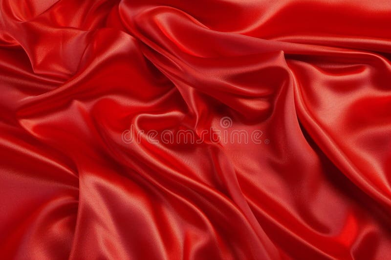 Red Satin Background with Waves, Tissue, Textile, Cloth, Fabric ...