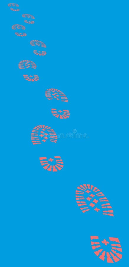 Colorful Path Shoe Prints Stock Illustrations – 7 Colorful Path Shoe ...