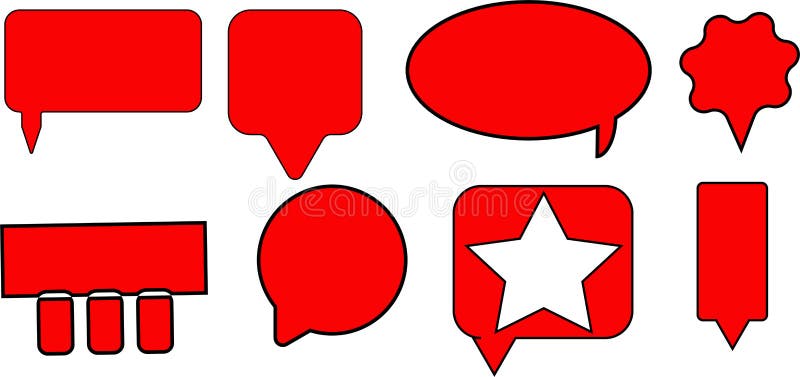 Illustration Red Speech Bubble Concept . Stock Illustration ...