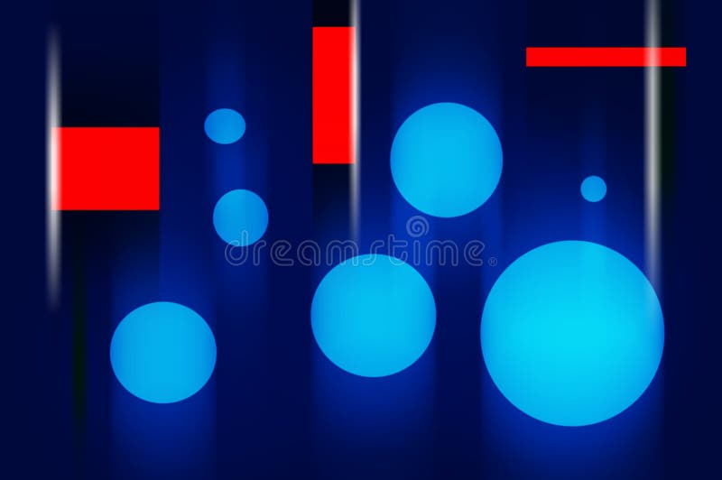 Illustration of Red Squares and Blue Circles Stock Illustration ...