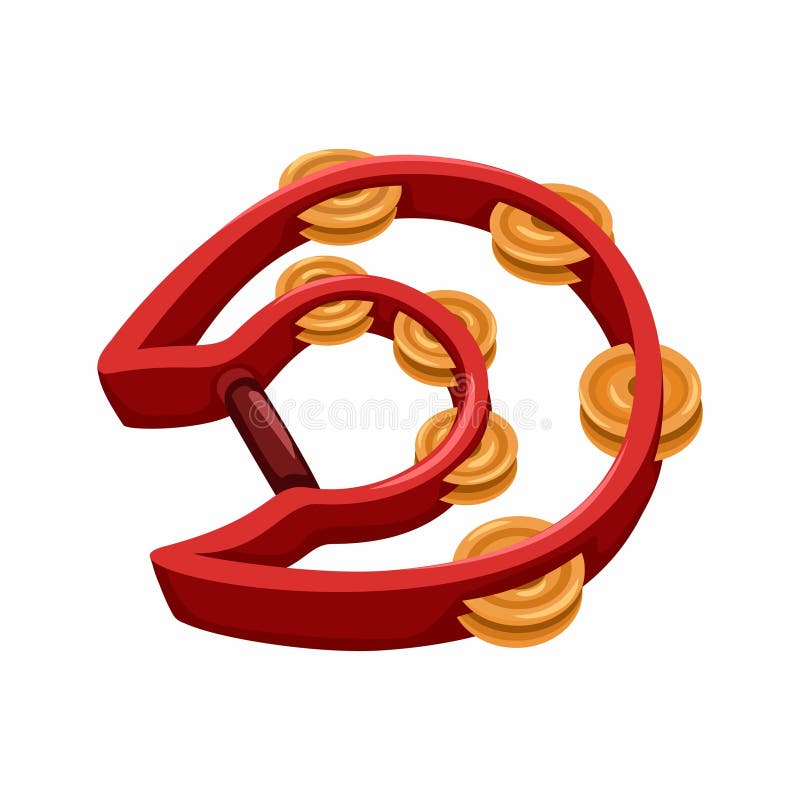 Tamborin Music Instrument Cartoon Illustration Vector Stock Vector ...