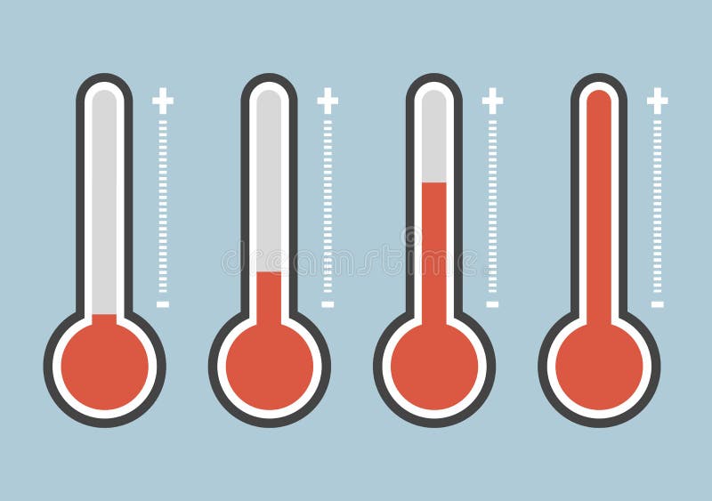 Illustration of Red Thermometers with Different Levels. Stock Vector ... Illustration of Red Thermometers with Different Levels. Stock Vector ...