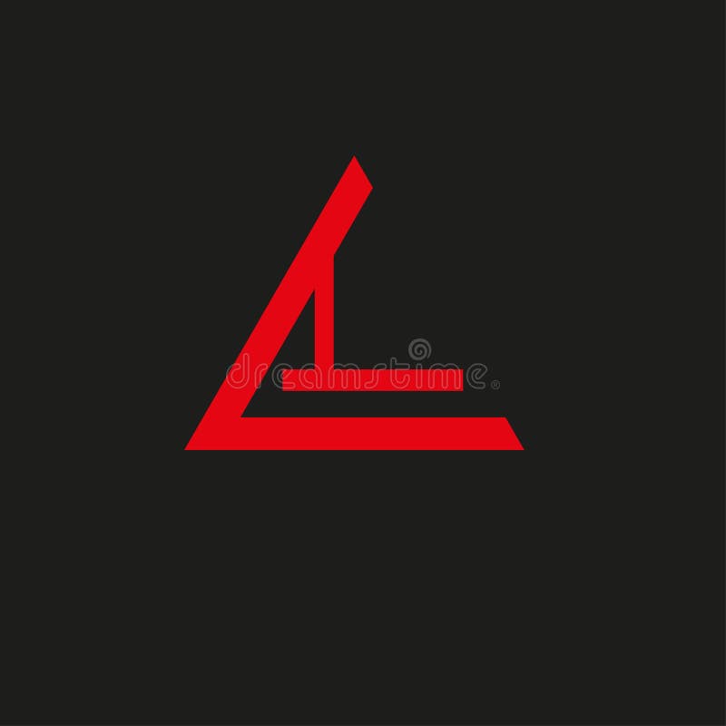 Logo red triangle stock vector. Illustration of isolated - 183514858
