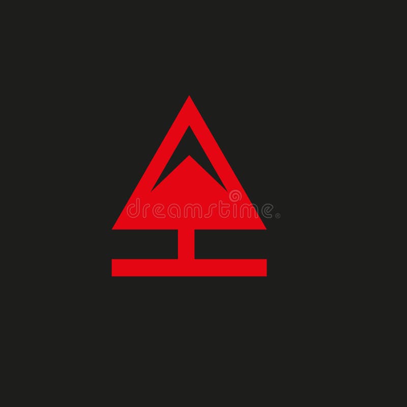 Logo red triangle stock vector. Illustration of modern - 183514766