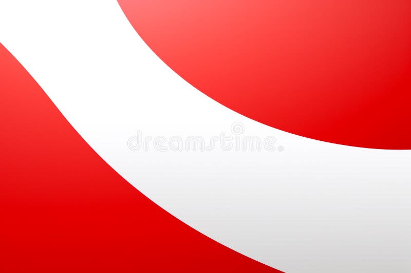 Illustration of a Red and White Flag for Design or Background Purposes ...