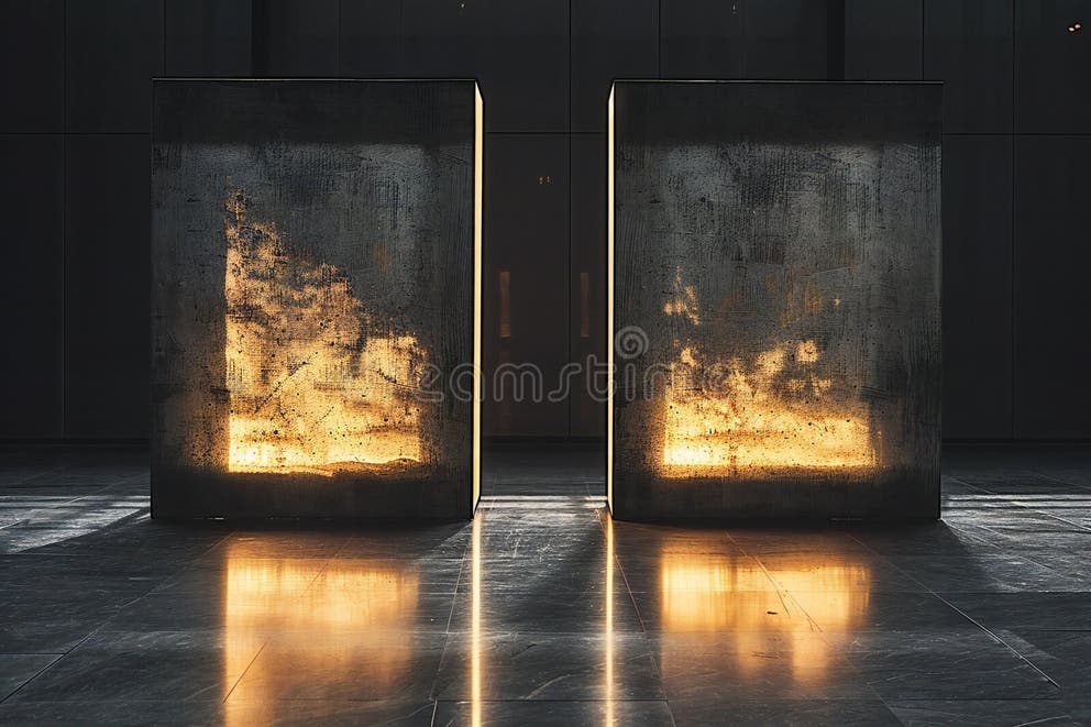 Reflection of the Light on the Wall, Rendering Stock Illustration ...