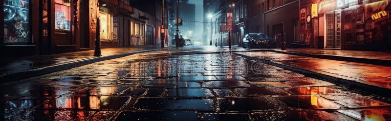 Illustration, Reflection on the Pavement of the Street, Website Header ...