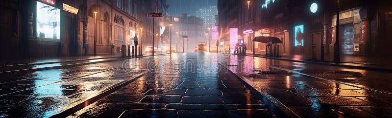 Illustration, Reflection on the Pavement of the Street,website Header ...