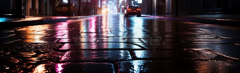 Illustration, Reflection on the Pavement of the Street,website Header ...