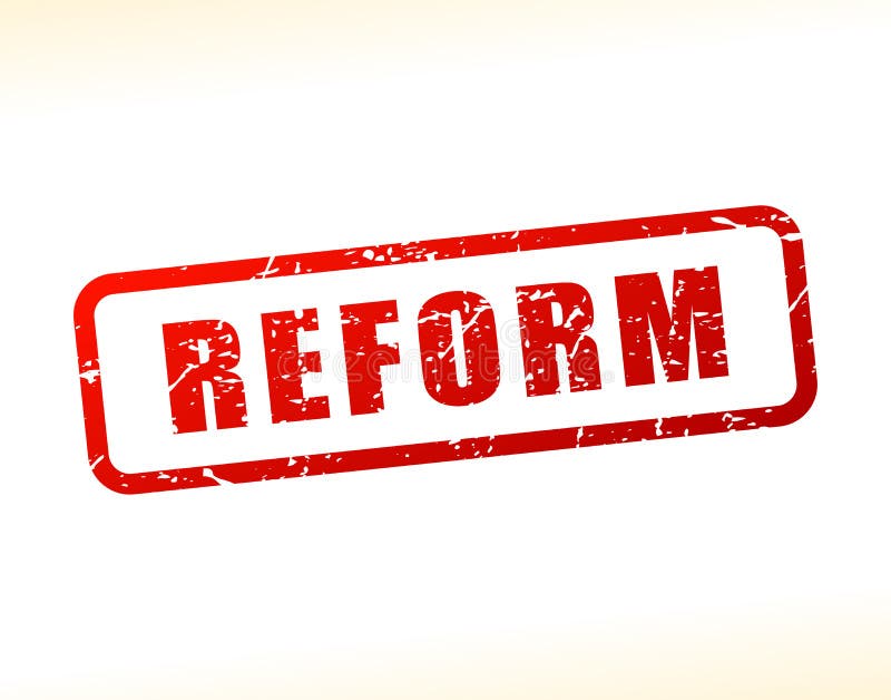 Reform red text stamp stock vector. Illustration of restore - 107539129