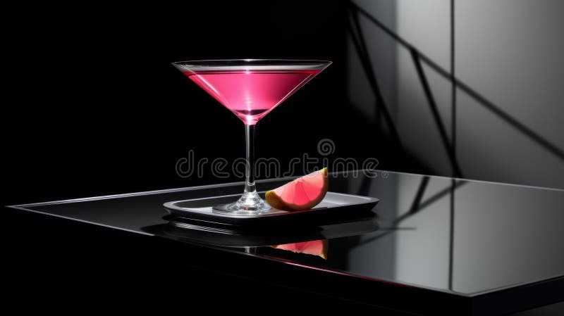 Illustration of a Refreshing Pink Cocktail Stock Photo - Image of ...