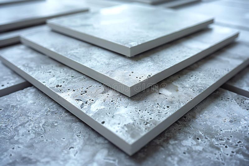 Render of a Stack of Tiles on a Construction Site Stock Illustration ...