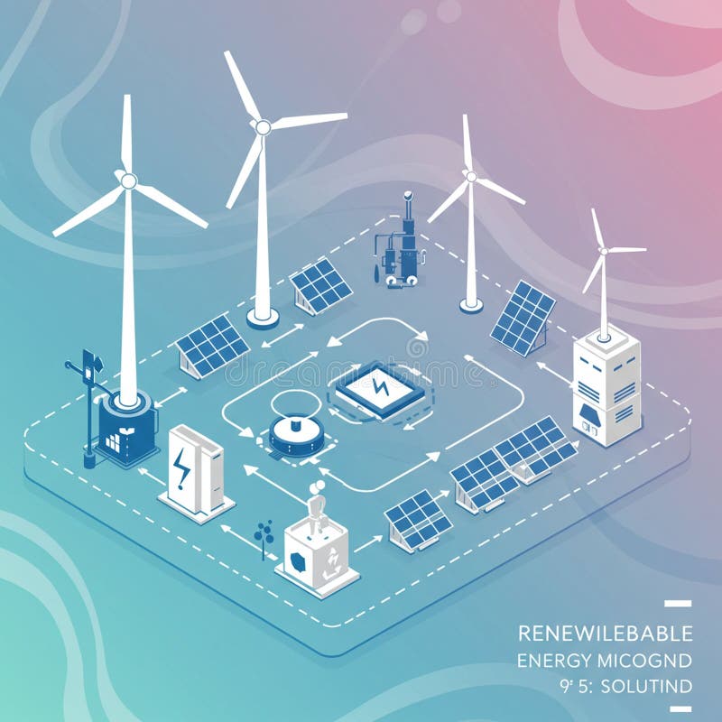 Renewable Energy Microgrid System Stock Illustrations – 141 Renewable ...