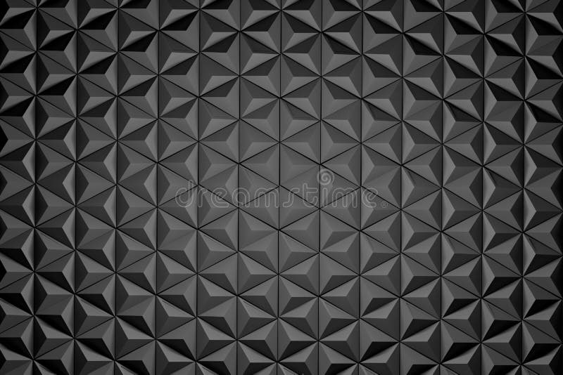 Pattern with Black Repeating Pyramids. Stock Illustration ...