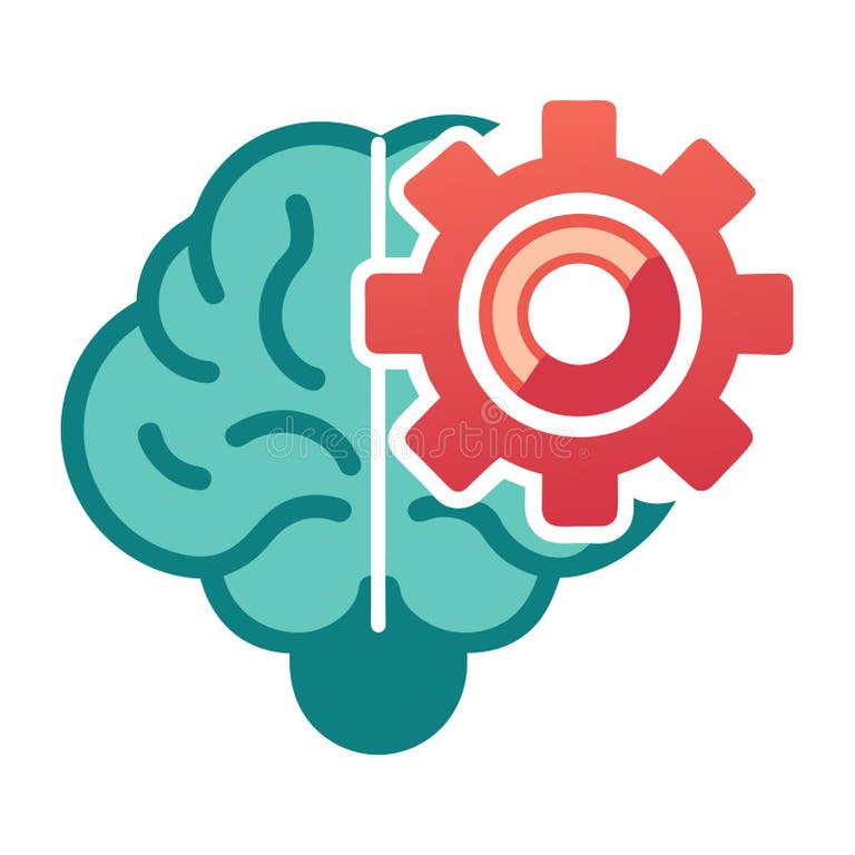 Brain Functionality and Cognitive Processes: a Vector Illustration of ...