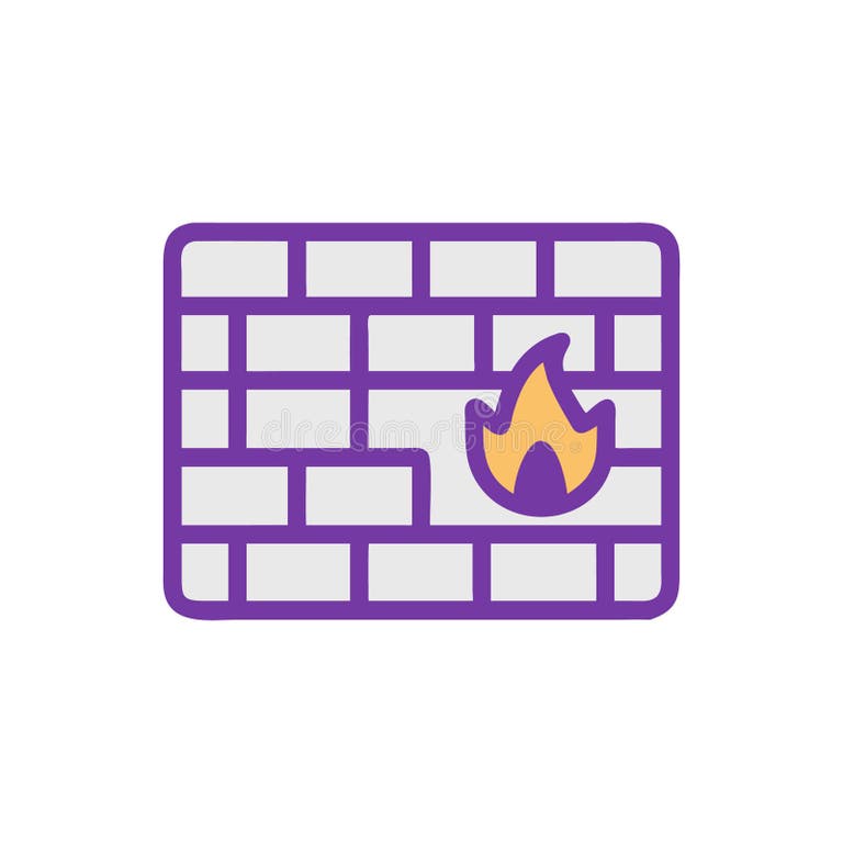 Comprehensive Firewall Rule Icon Stock Image - Illustration of system ...