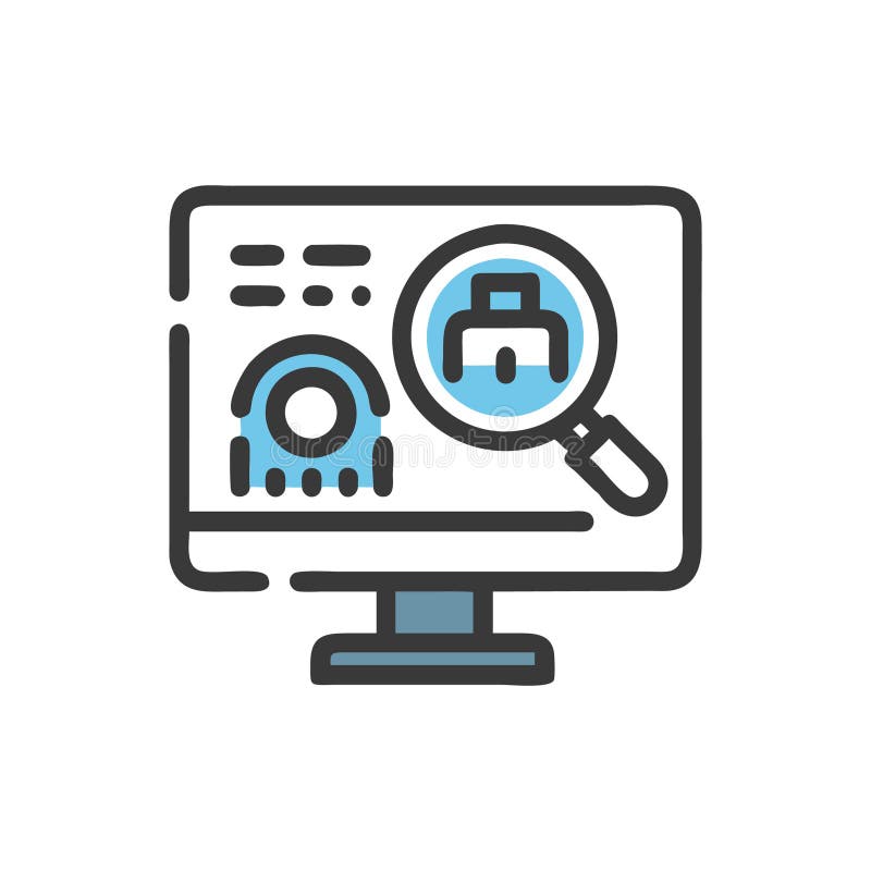 Comprehensive Forensic Analysis Icon Stock Illustration - Illustration ...