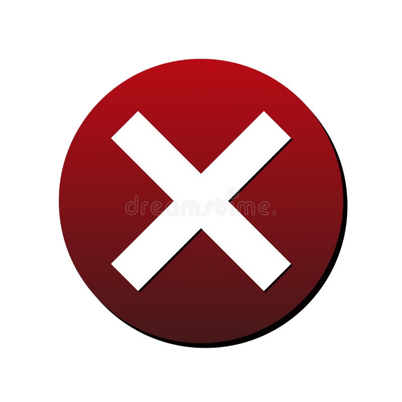 Illustration Representing Error Icon Button, Deleting, Failure, Exluir ...