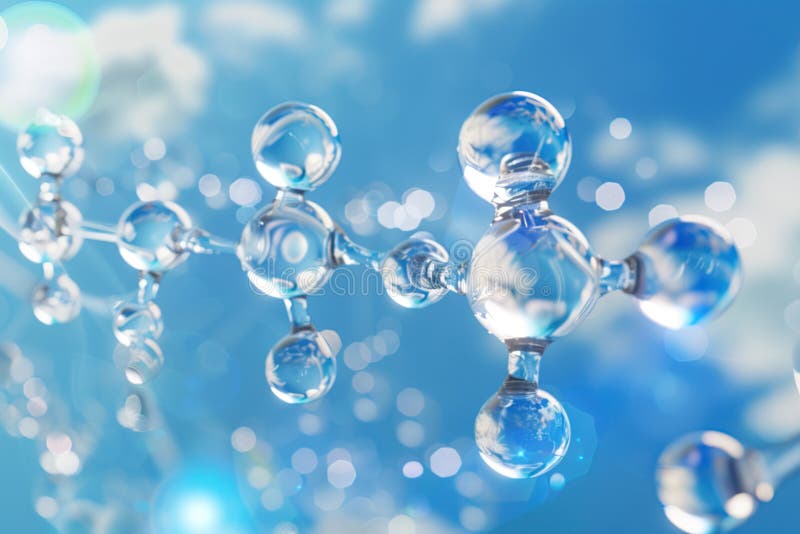 Illustration Representing a Hydrogen Energy Molecules Stock ...