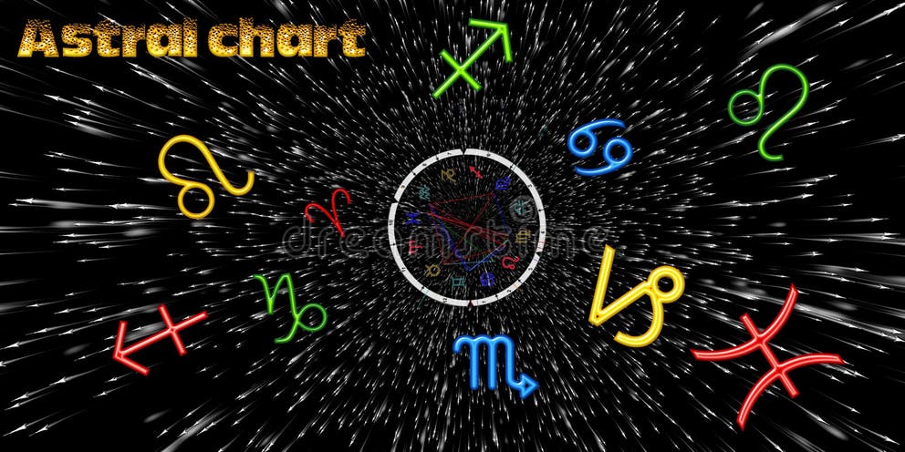 Astral chart. stock illustration. Illustration of guess - 182743456