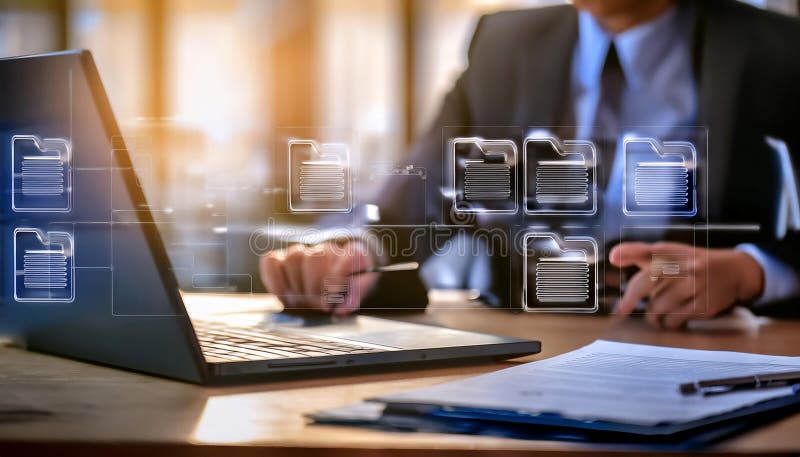 Record Keeping and Data Management, Featuring Symbols Like a File ...