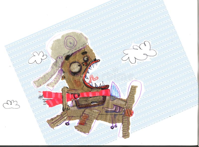 Illustration Representing a Strange Pilot Stock Illustration ...