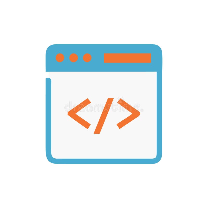 Versatile Code Editor Icon Design Stock Image - Illustration of network ...