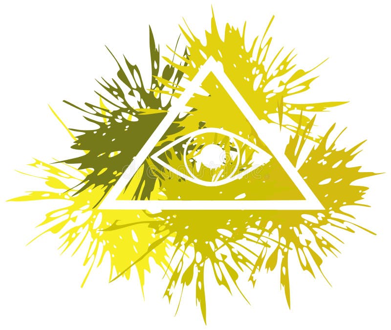 Colorful All-Seeing Eye Isolated Stock Illustration - Illustration of ...