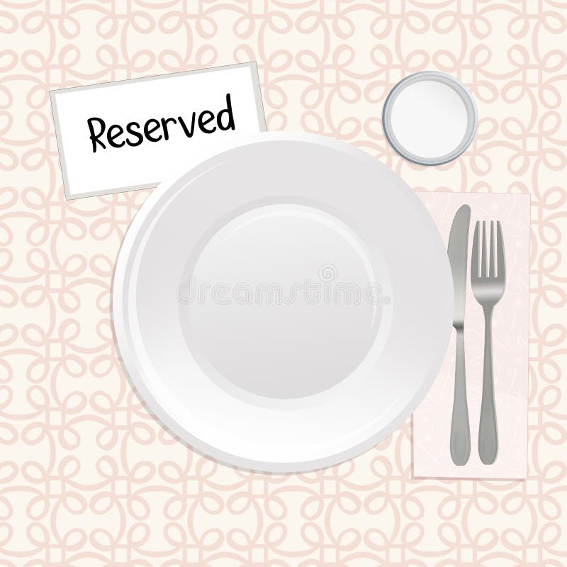 Illustration of Reserved Table Stock Illustration - Illustration of ...