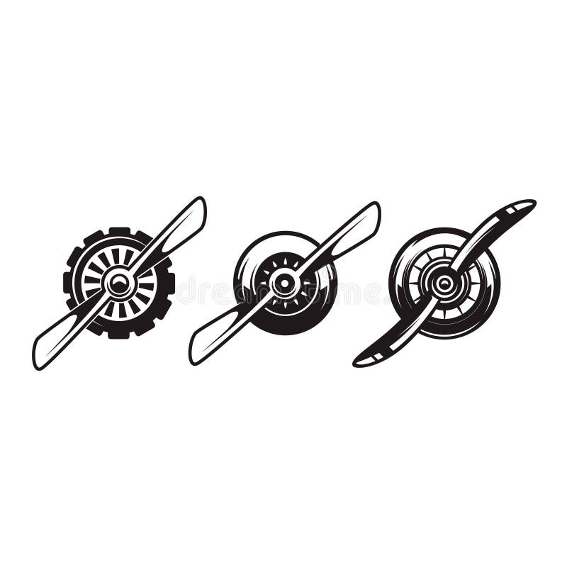 Illustration of Retro Airplane Screws. Airplane Propellers. Design ... Illustration of Retro Airplane Screws. Airplane Propellers. Design ...