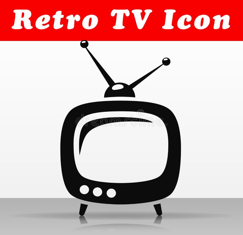Retro Tv Vector Icon Design Stock Vector - Illustration of television ...