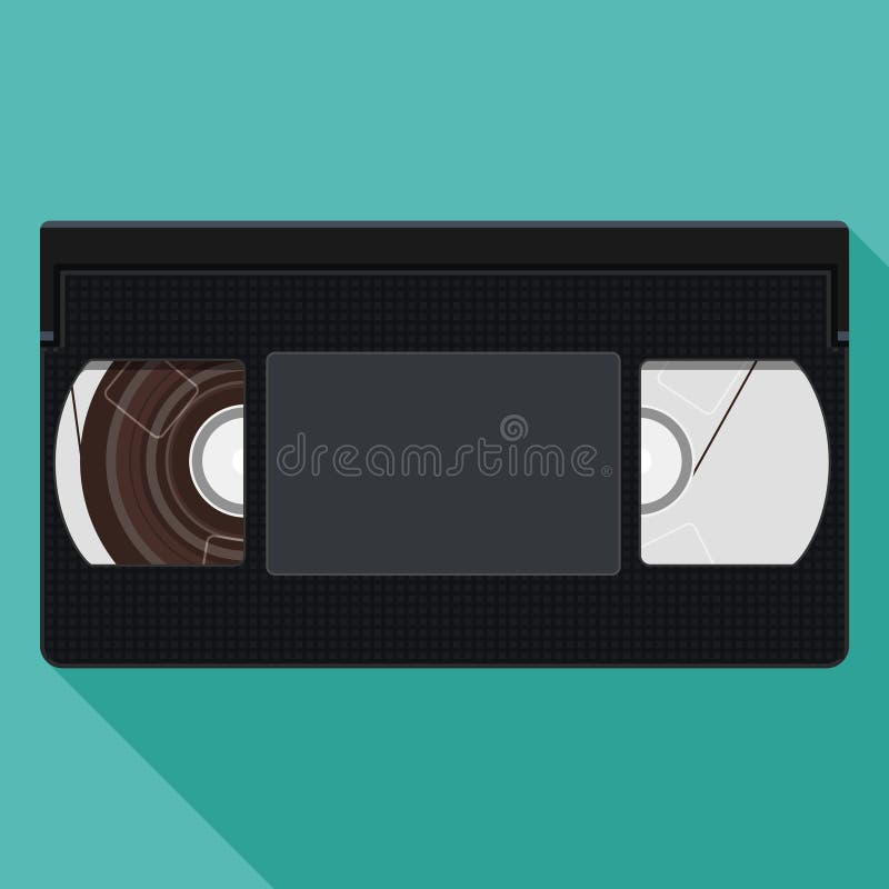 Illustration of Retro VHS Video Tape Stock Vector - Illustration of ...