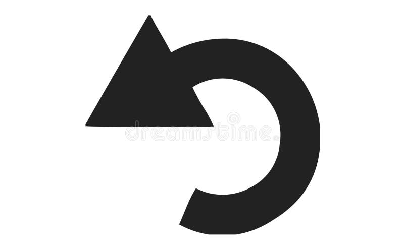 Illustration of a Return Arrow Isolated on a White Background Stock ...