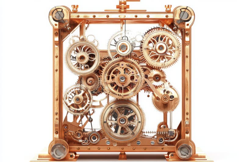Intricate Clock Mechanism Illustration Stock Illustration ...