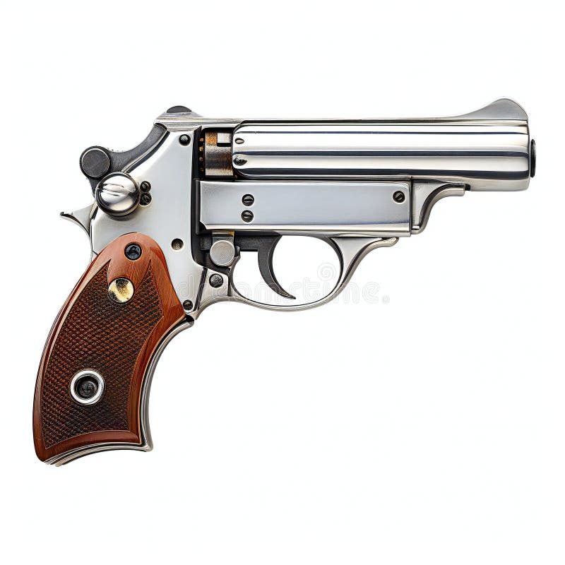 Revolver Gun Front View. Gun in Fist Isolated Stock Vector ...