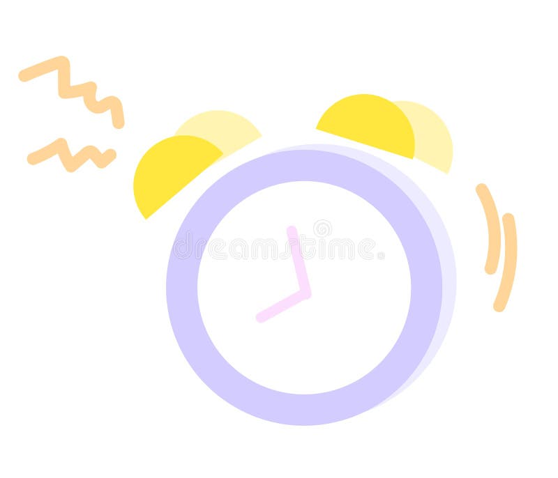 Illustration of a Ringing Alarm Clock Stock Vector - Illustration of ...