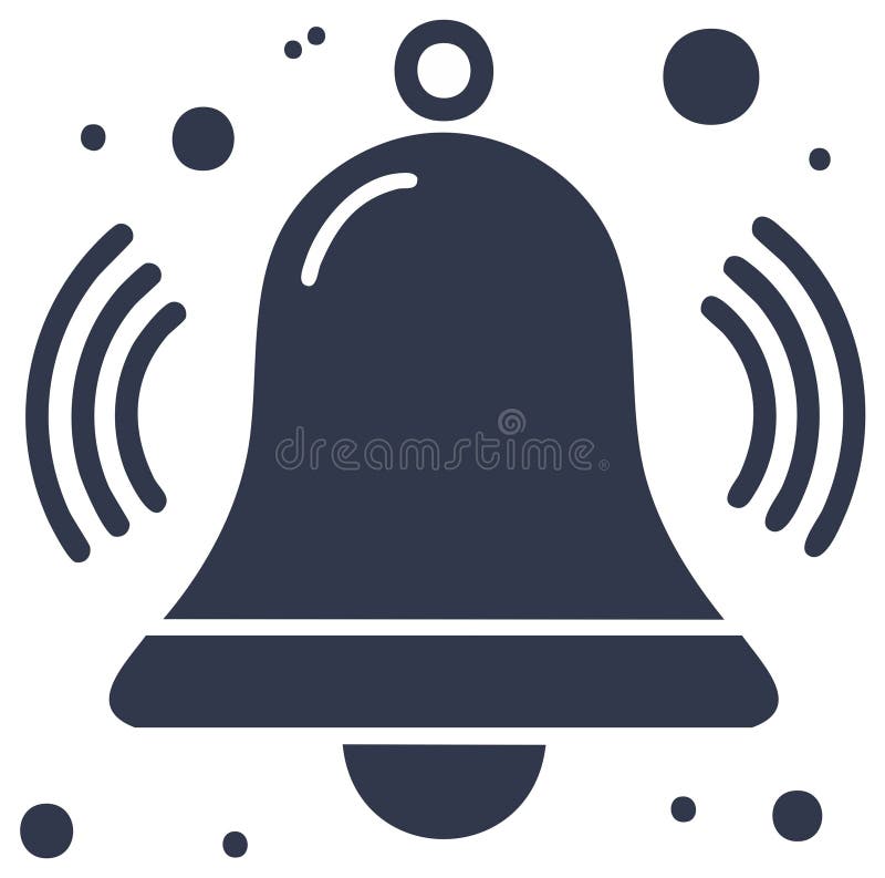 Illustration of a Ringing Bell with Radiating Sound Waves for ...