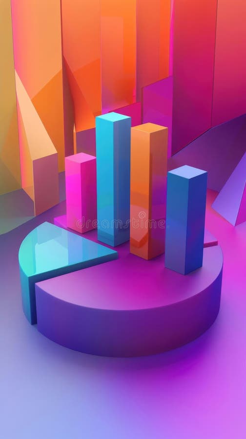 Illustration of a Risk Management Analytics Icon in 3D with a Colorful ...