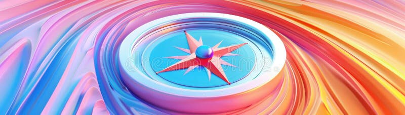 Compass with Risk Meter Closeup in Red,green,yellow 3d Render Stock ...