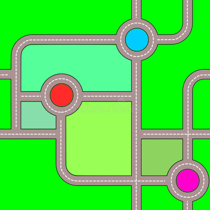 Simple Road Map Drawing