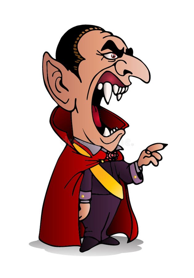 Cartoon drawing of Dracula stock vector. Illustration of comic - 20743810
