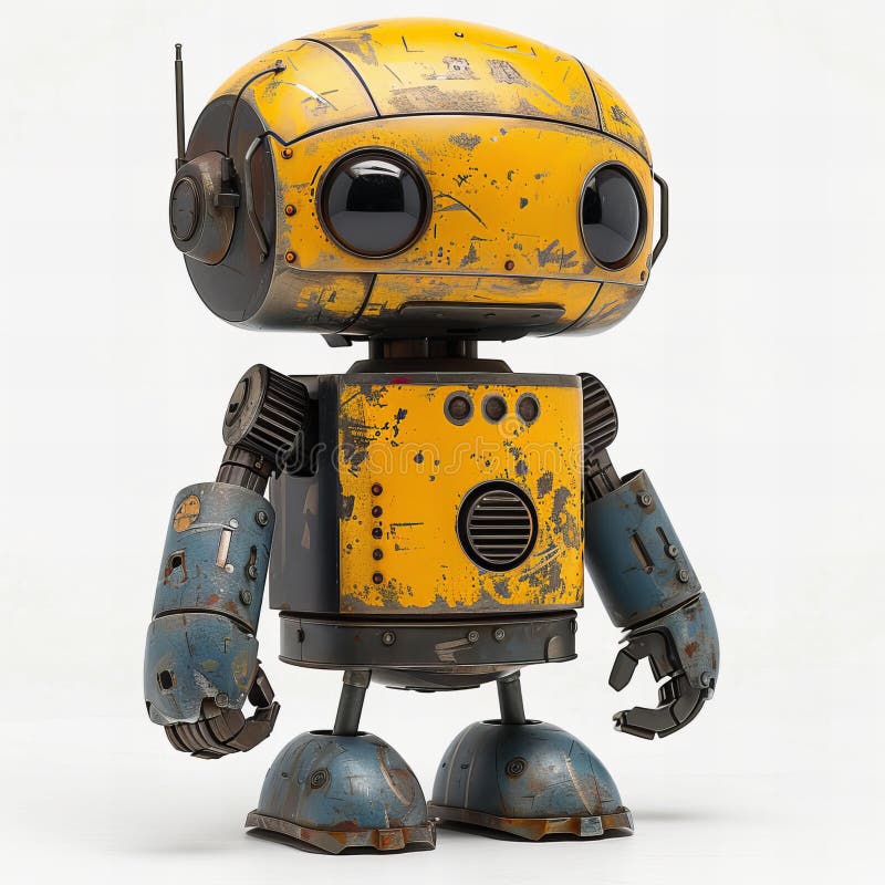 Illustration of Robot , Isolated on White Background , High Quality ...