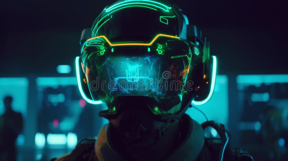 Robot Pilot of the Spaceship of the Future Stock Illustration ...