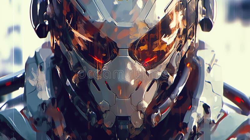 Robot Pilot of the Spaceship of the Future Stock Illustration ...